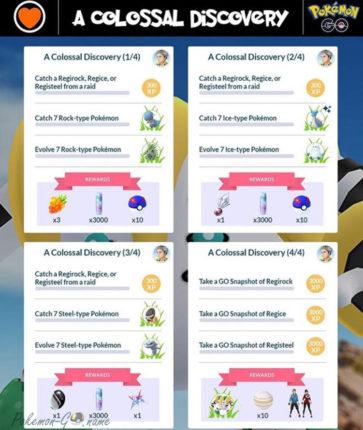 Quest A Colossal Discovery in Pokémon GO - Encounter with Regigigas