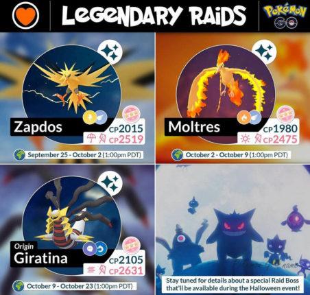 Legendary Raid Bosses October 2020 - Pokemon-GO.Name