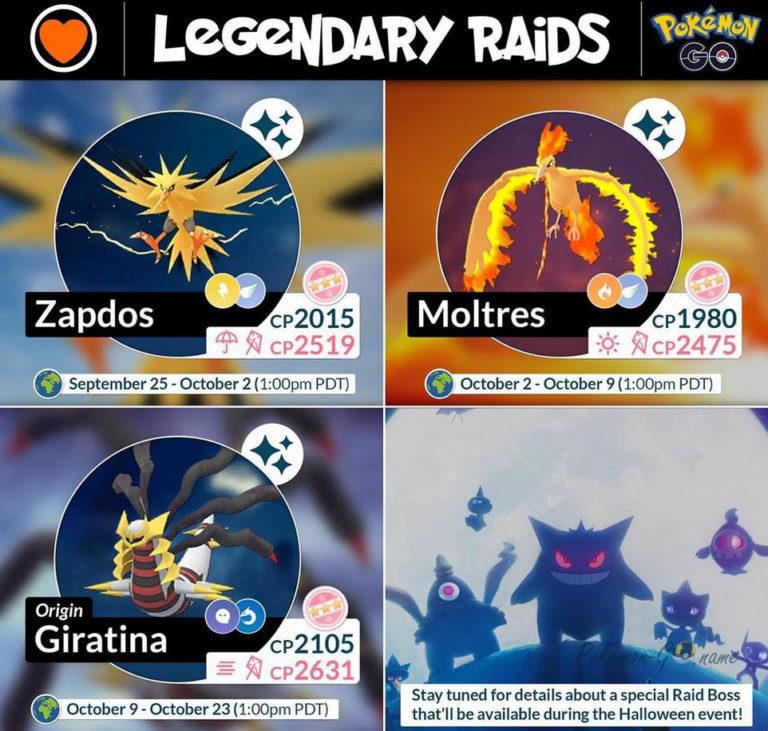 Legendary Raid Bosses October 2020 - Pokemon-GO.Name