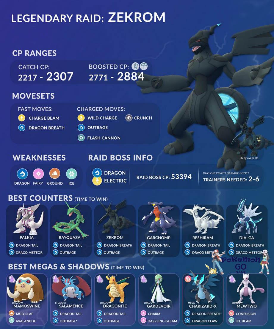 Zekrom Raid Hour December 15, 2021 - Pokemon-GO.Name