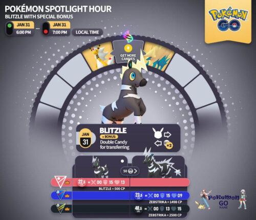 Blitzle Spotlight Hour in January 2023 - Pokemon-GO.Name