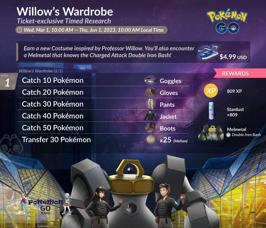 Willows Wardrobe 2023 Timed Research Guide - Pokemon-GO.Name