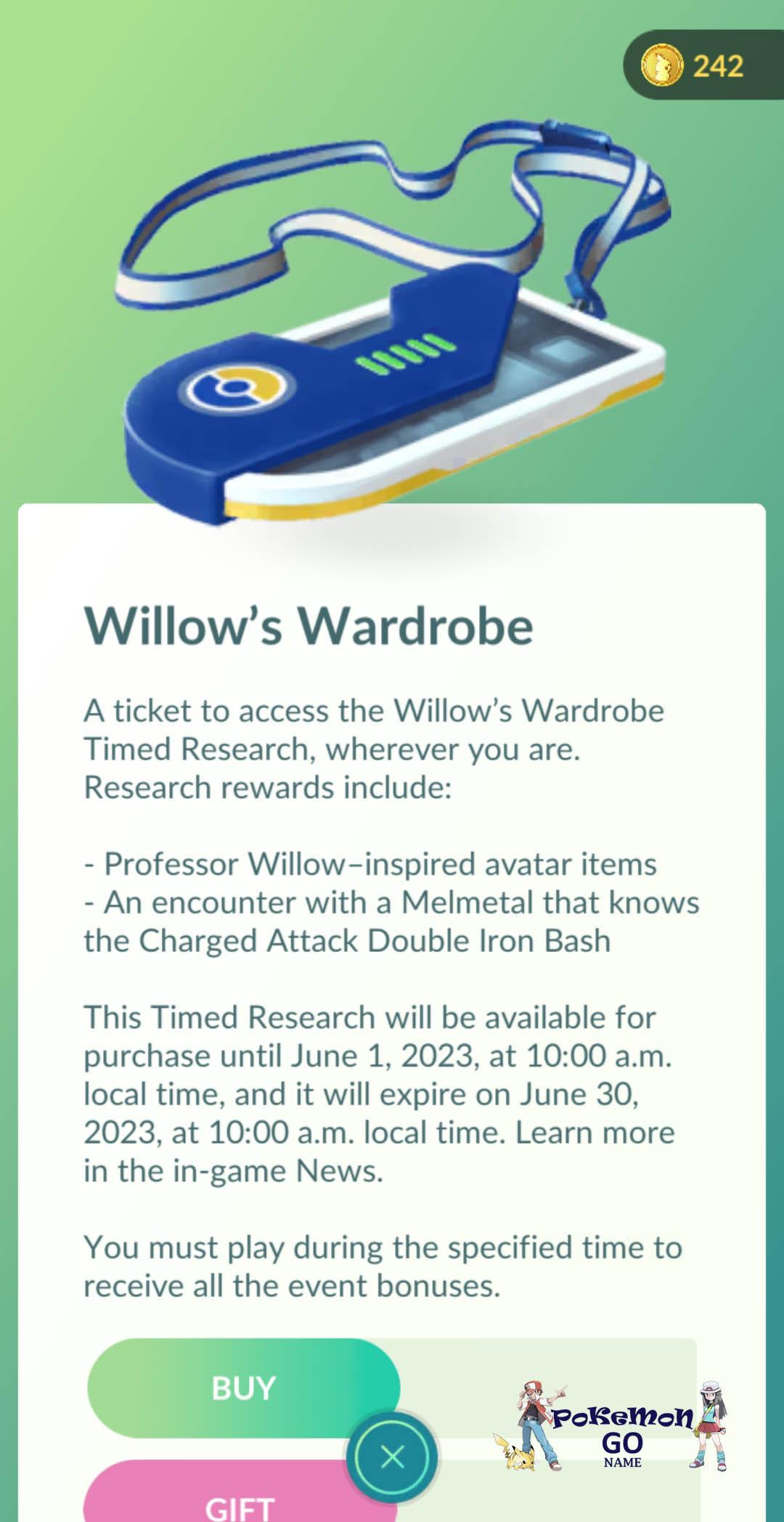 Willows Wardrobe 2023 Timed Research Guide - Pokémon-GO.Name