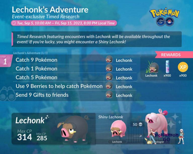 Lechonk Adventure 2023 Timed Research Guide - Pokemon-GO.Name