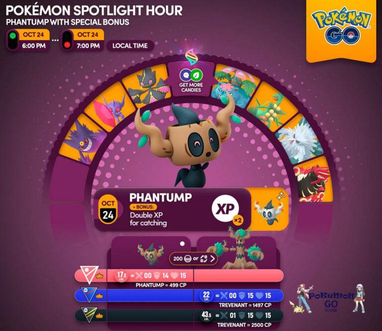 Phantump Spotlight Hour - Час появления Фантампа в Pokemon GO