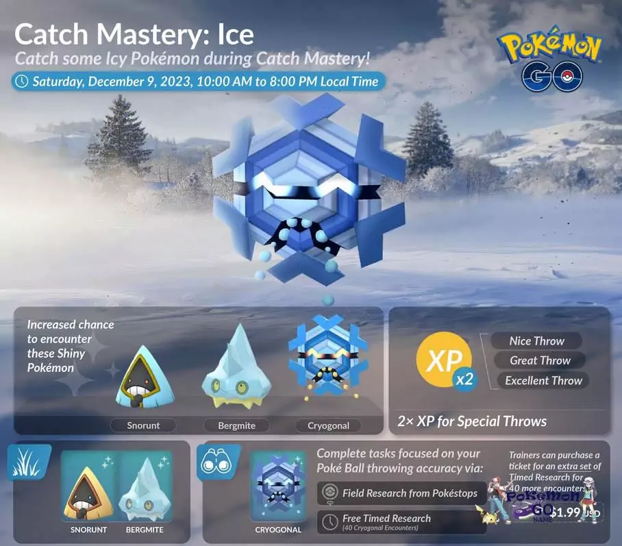 Ice Pokemon Catch Mastery 2023 Full Event Guide - Pokémon-GO.Name